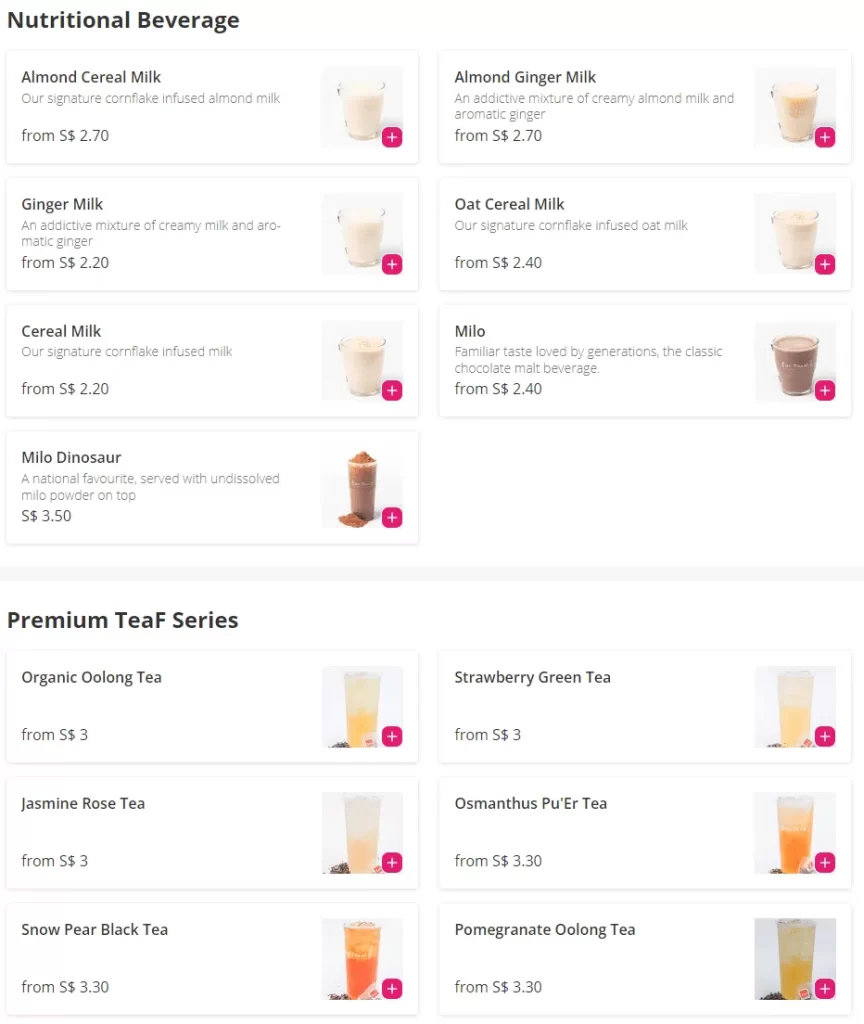 Fun Tea Menu & Price List Singapore Updated 2024 – SG Menuu