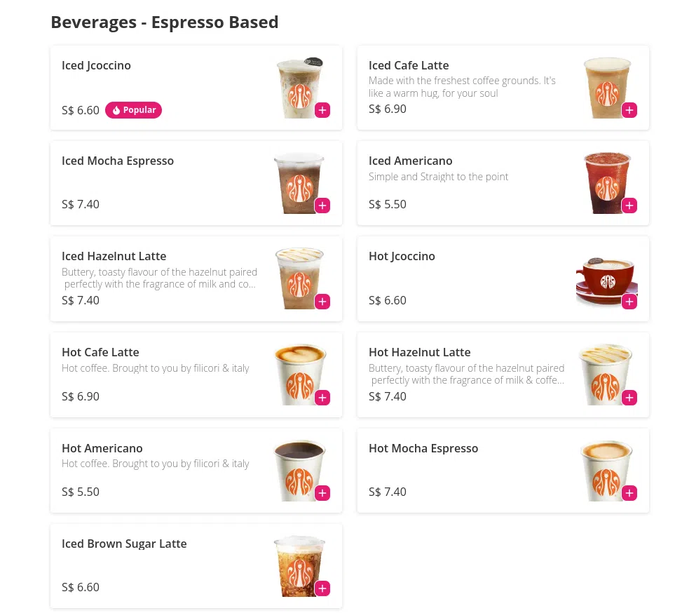 J.CO Donuts & Coffee Menu & Price List Singapore 2024 – SG Menuu