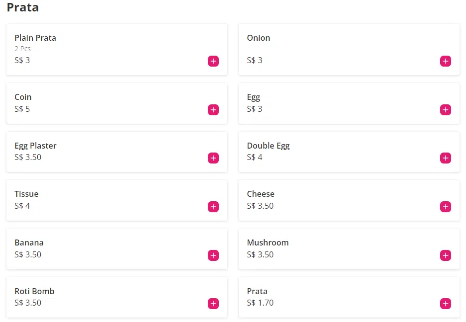 Sutha’s Cafe Menu & Price List Singapore Updated 2024 – SG Menuu